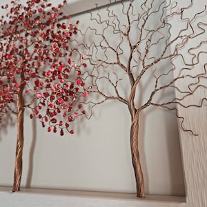 Fall Copper Tree Landscape. Made to Order. Wire Tree Sculpture. Metal ...