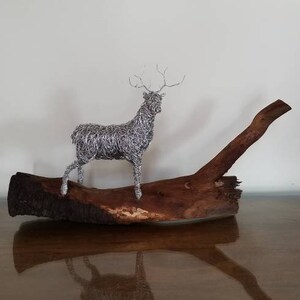Wire Buck Sculpture. Wire Art. Metal Art. Rustic Home Decor. Cabin ...
