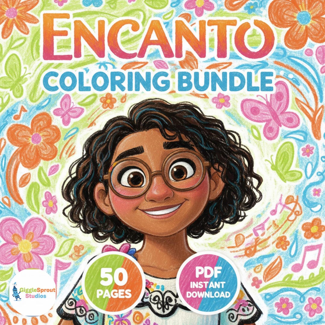 Encanto Coloring Pages for Kids | 50 Printable Sheets | Disney Coloring ...