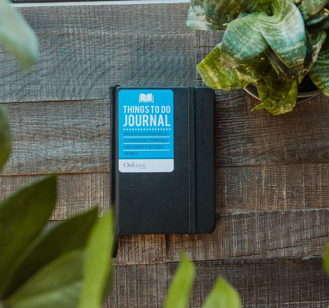 Things to Do Notepad Journal by Oaklinenotes A6 Black Diary Planner ...