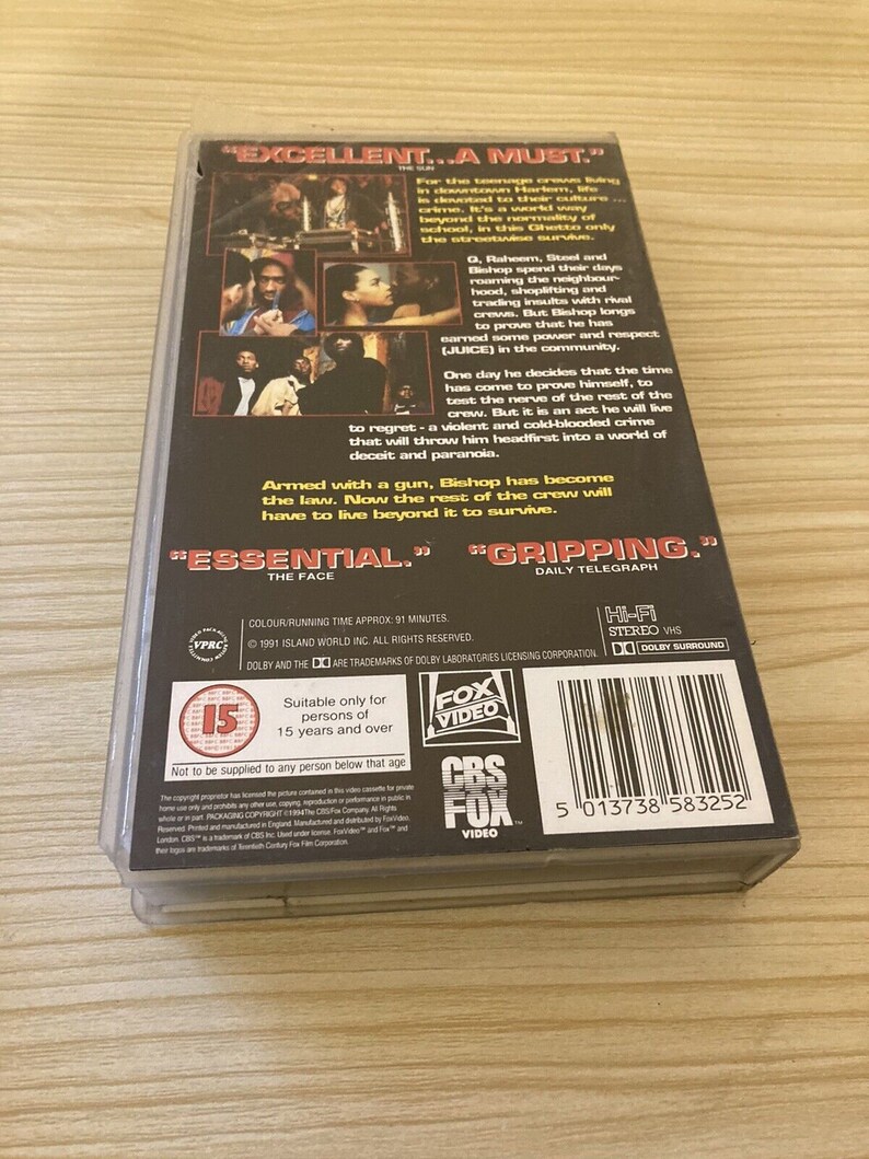 Tupac 2 PAC Juice VHS Video Cassette 1994 - (blockbusters) - Etsy