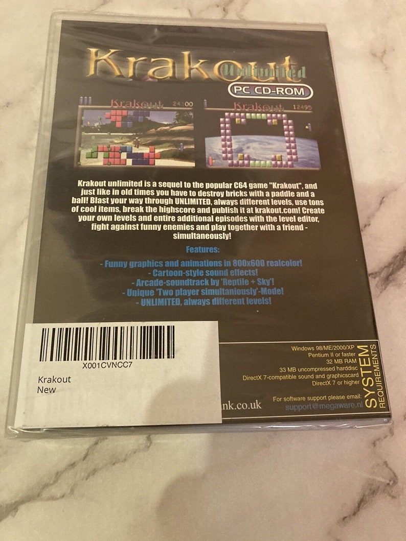 Krakout Pc Cd-rom 64 Games - Etsy