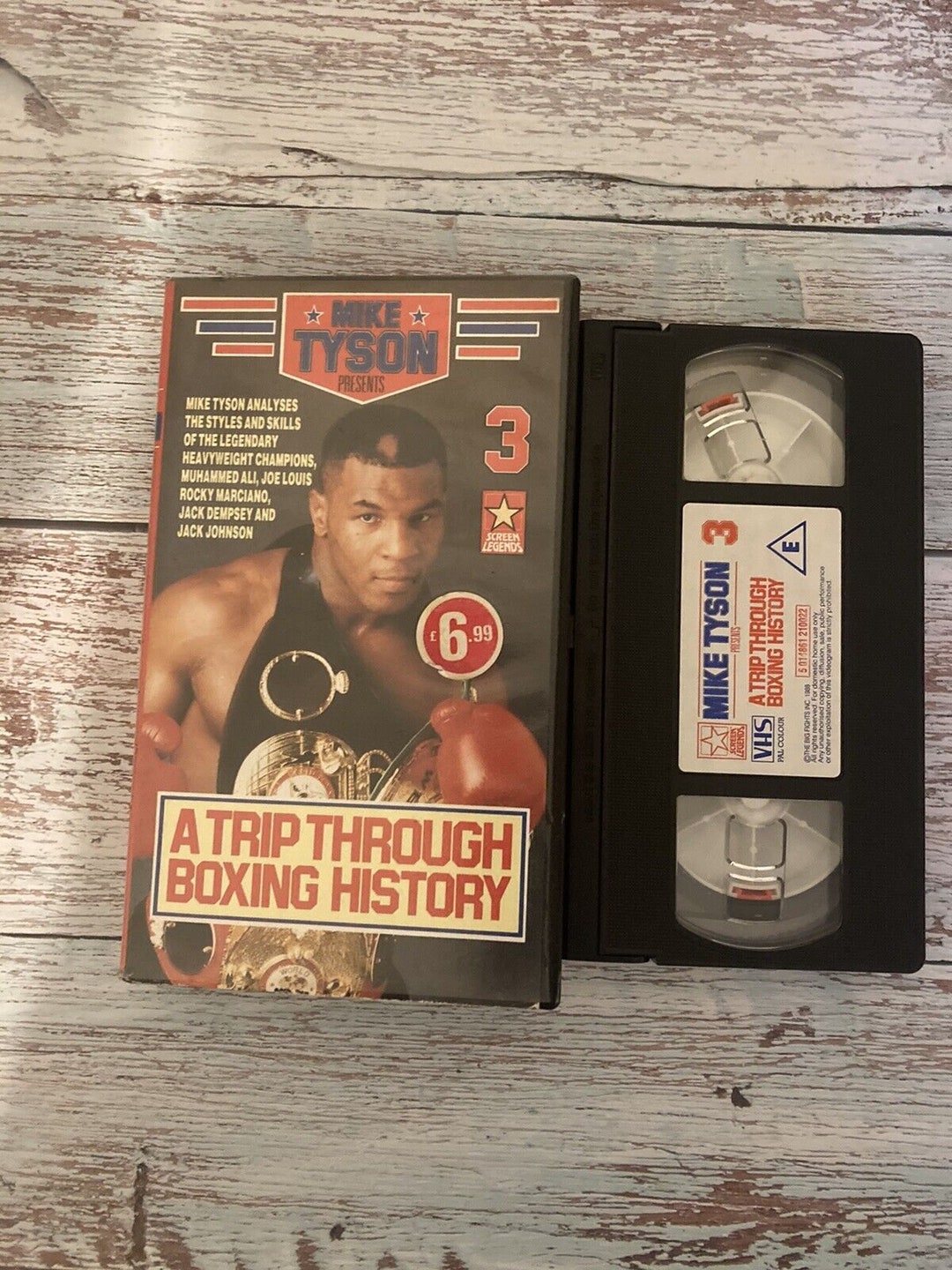 Mike Tyson Vhs Video Tape a Trip Through Boxing History 3 Screen ...