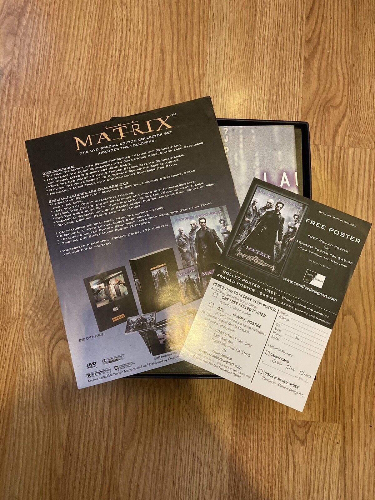 The Matrix CDA Deluxe Special Edition DVD Limited Edition Collectors ...