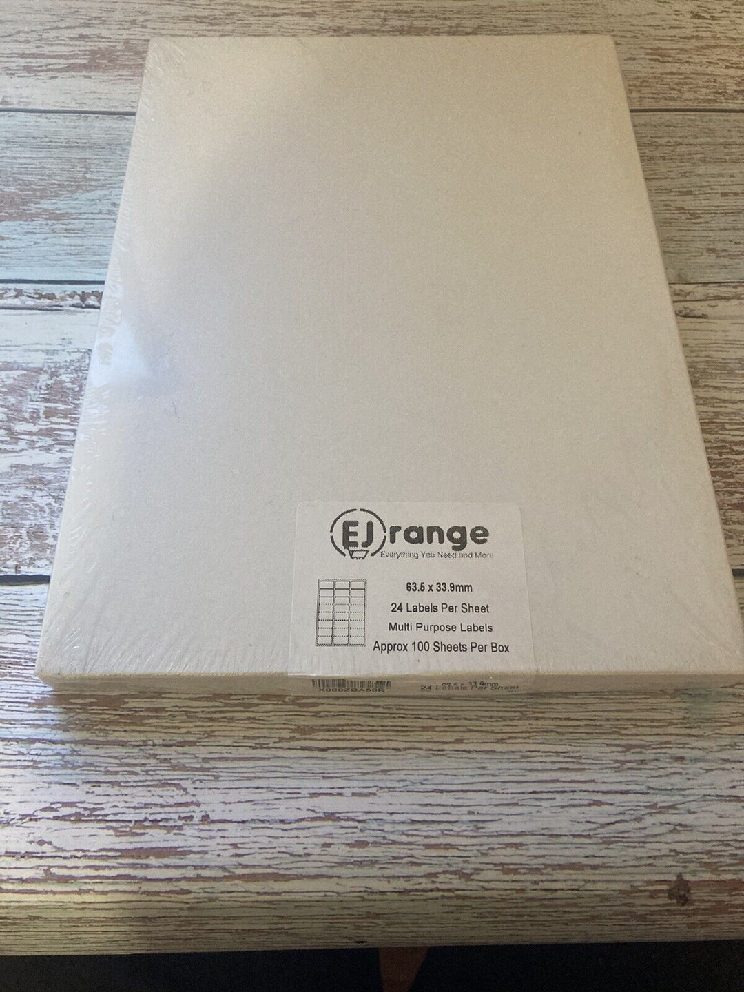 Multi Purpose Labels 24 Labels per Sheet 63.5 X 33.9mm 100 Sheets Ej ...