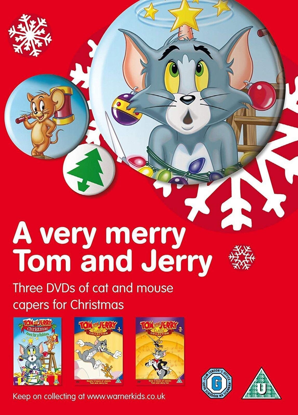 Tom and Jerry Christmas Collection Dvd Boxset 2008 a Very Merry Tom and ...