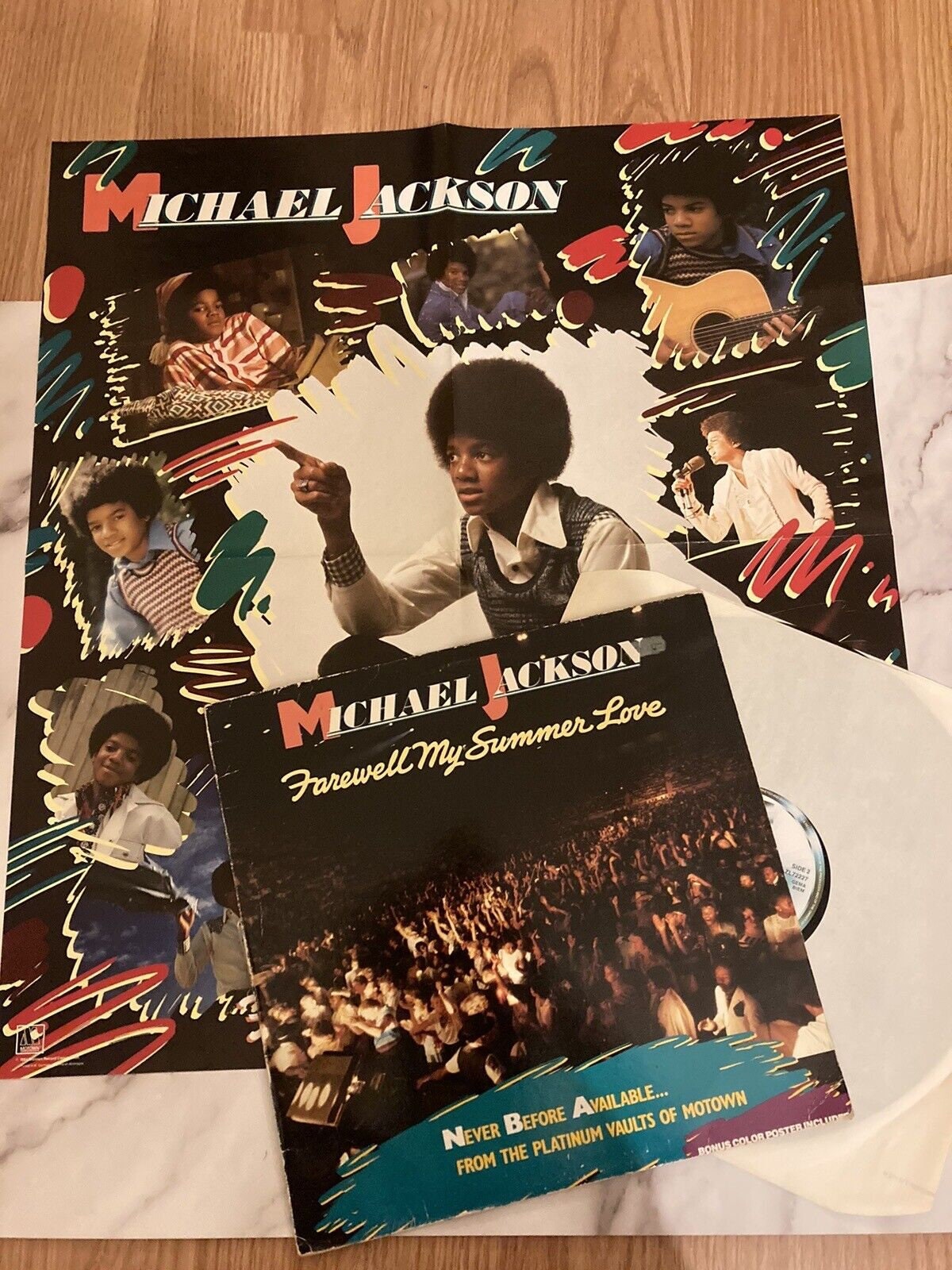 1984 Michael Jackson Farewell My Summer Love Vinyl With Original Poster ...