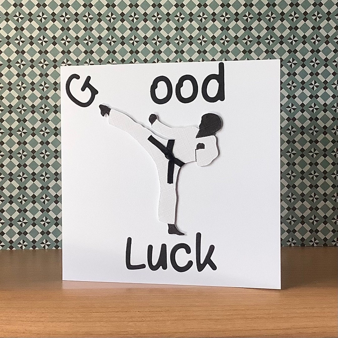 Good Luck Martial Arts Card Judo Karate Taekwondo - Etsy