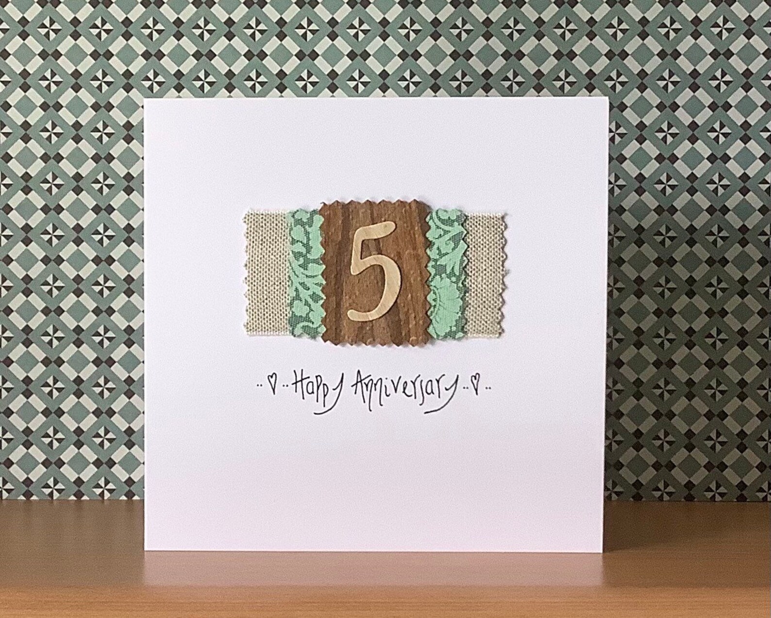 5th Anniversary Card Wood for 5 Years Together | Etsy UK