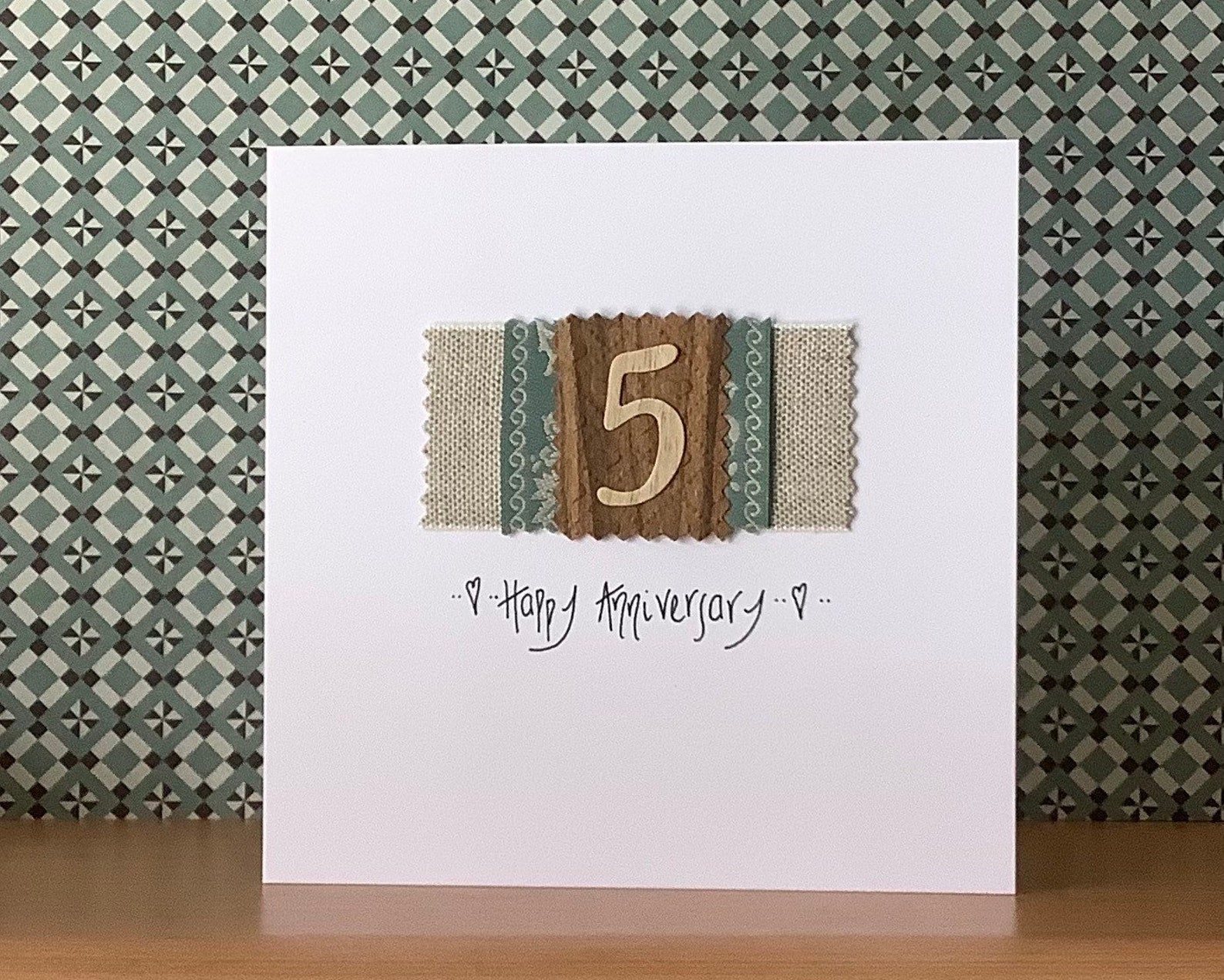 5th Anniversary Card Wood for 5 Years Together | Etsy