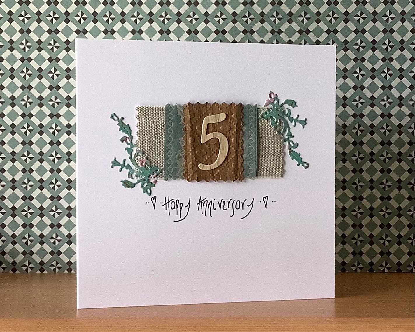 5th Anniversary Card Wood for 5 Years Together | Etsy