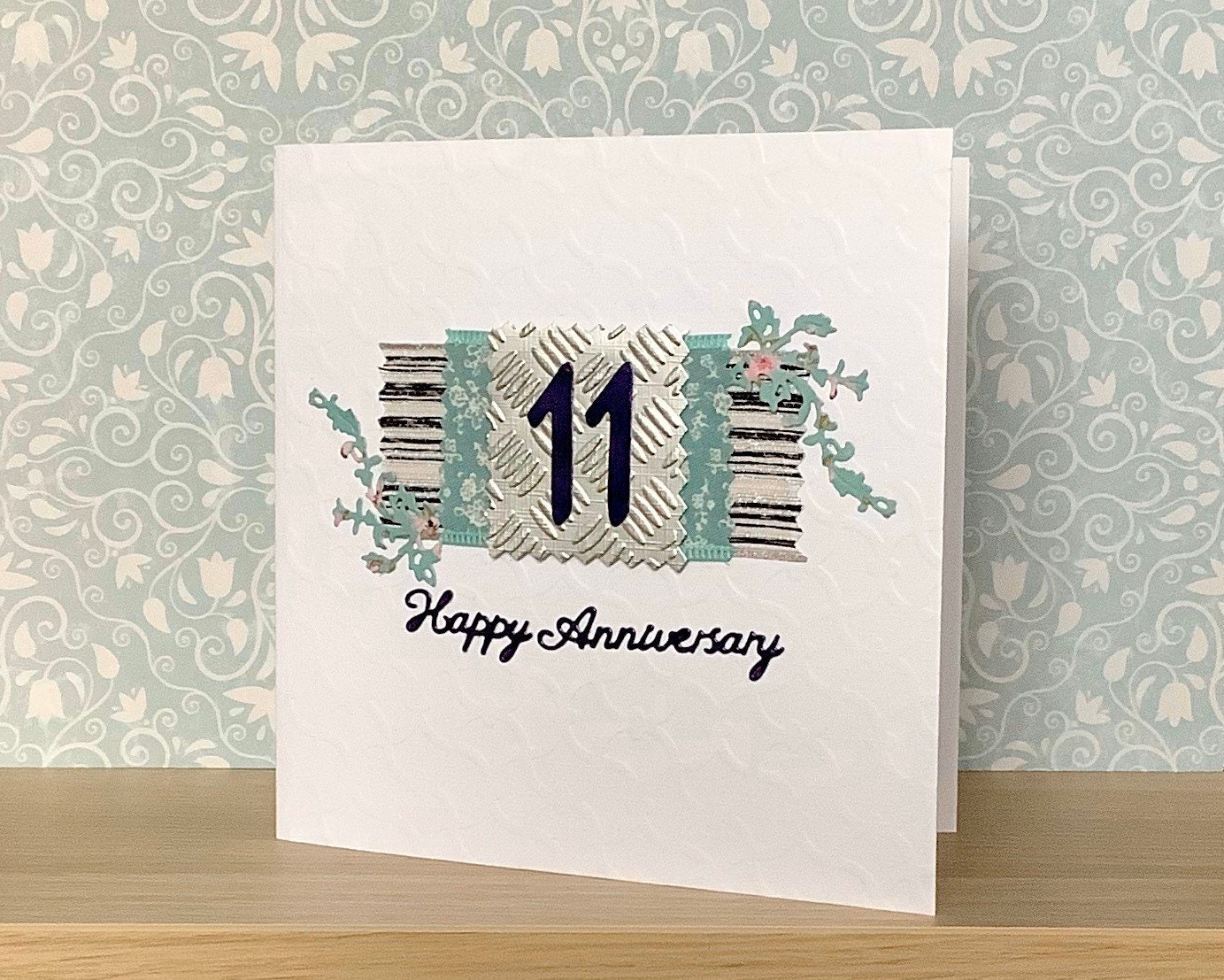 11th Anniversary Card Steel For 11 Years Together | Etsy
