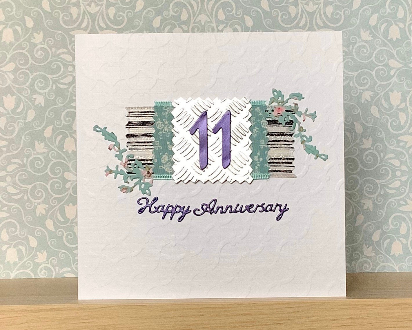 11th Anniversary Card Steel For 11 Years Together | Etsy