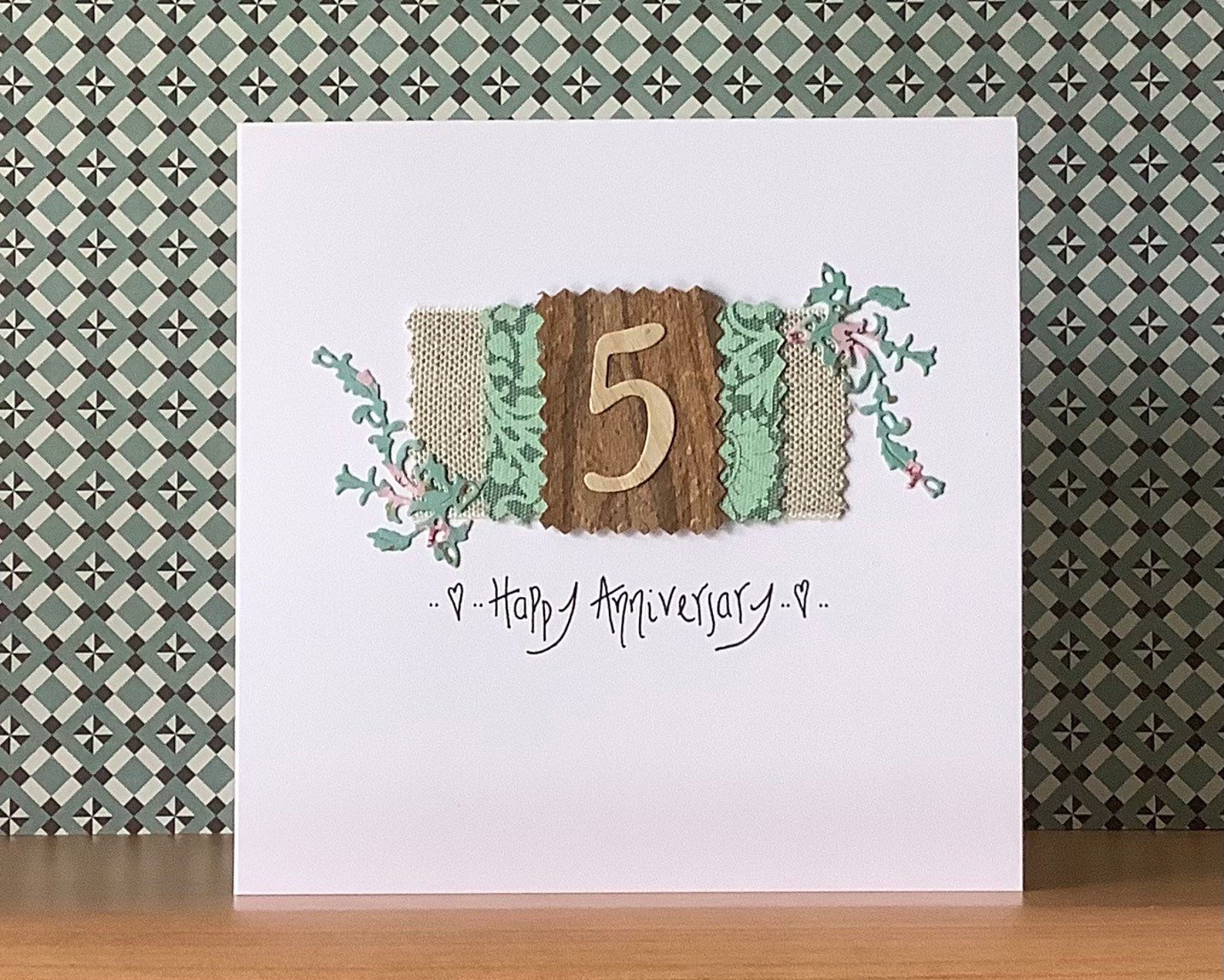 5th Anniversary Card Wood for 5 Years Together | Etsy UK