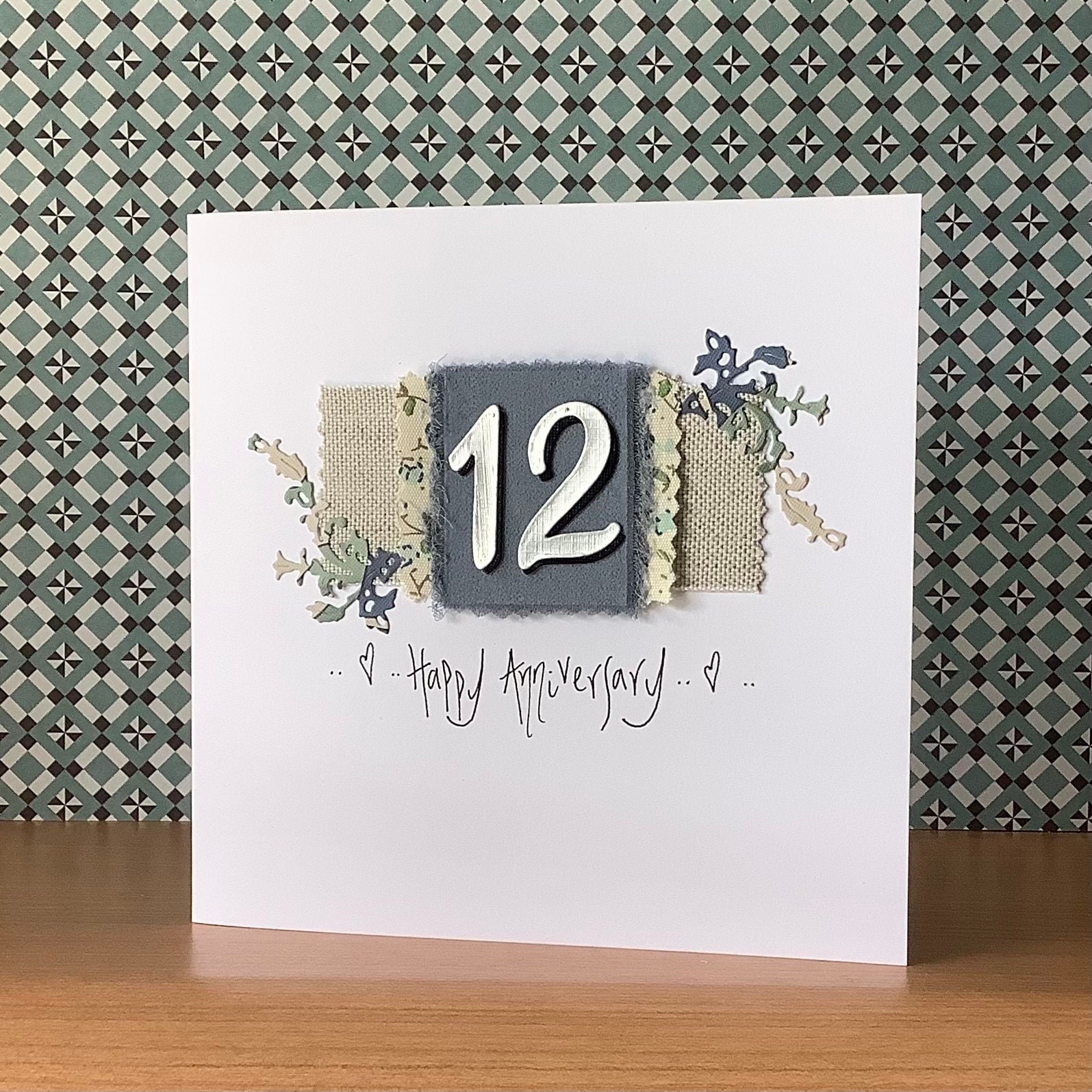 12th Anniversary Card Silk for 12 Years Together - Etsy UK