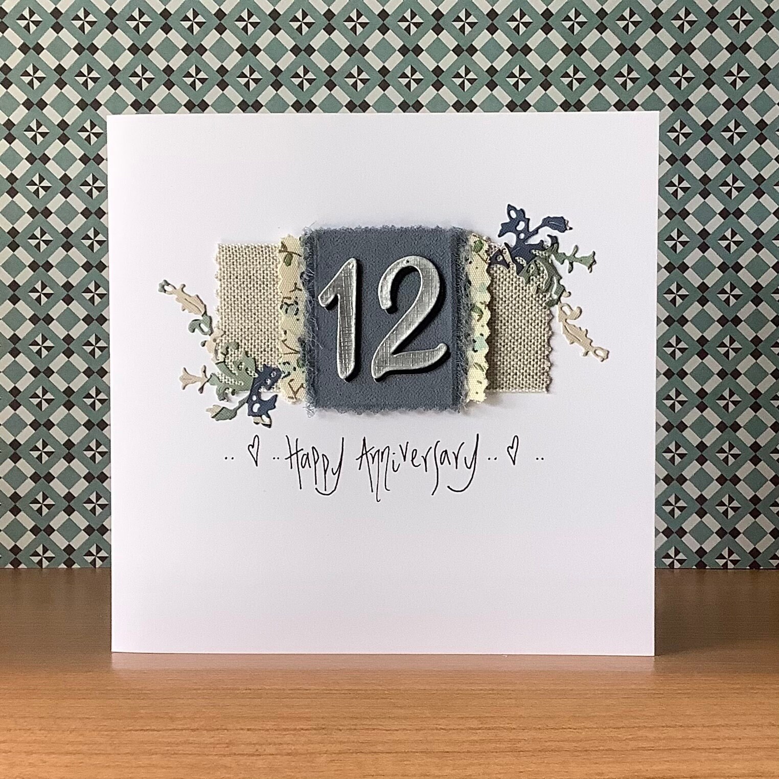 12th Anniversary Card Silk for 12 Years Together - Etsy UK