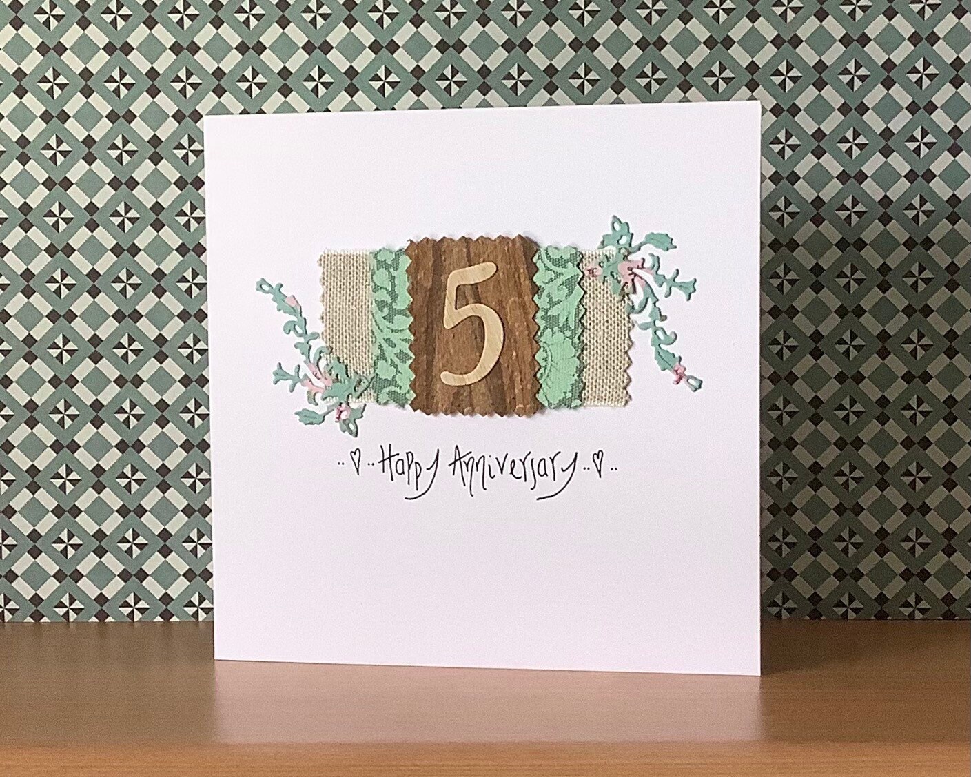 5th Anniversary Card Wood for 5 Years Together | Etsy UK