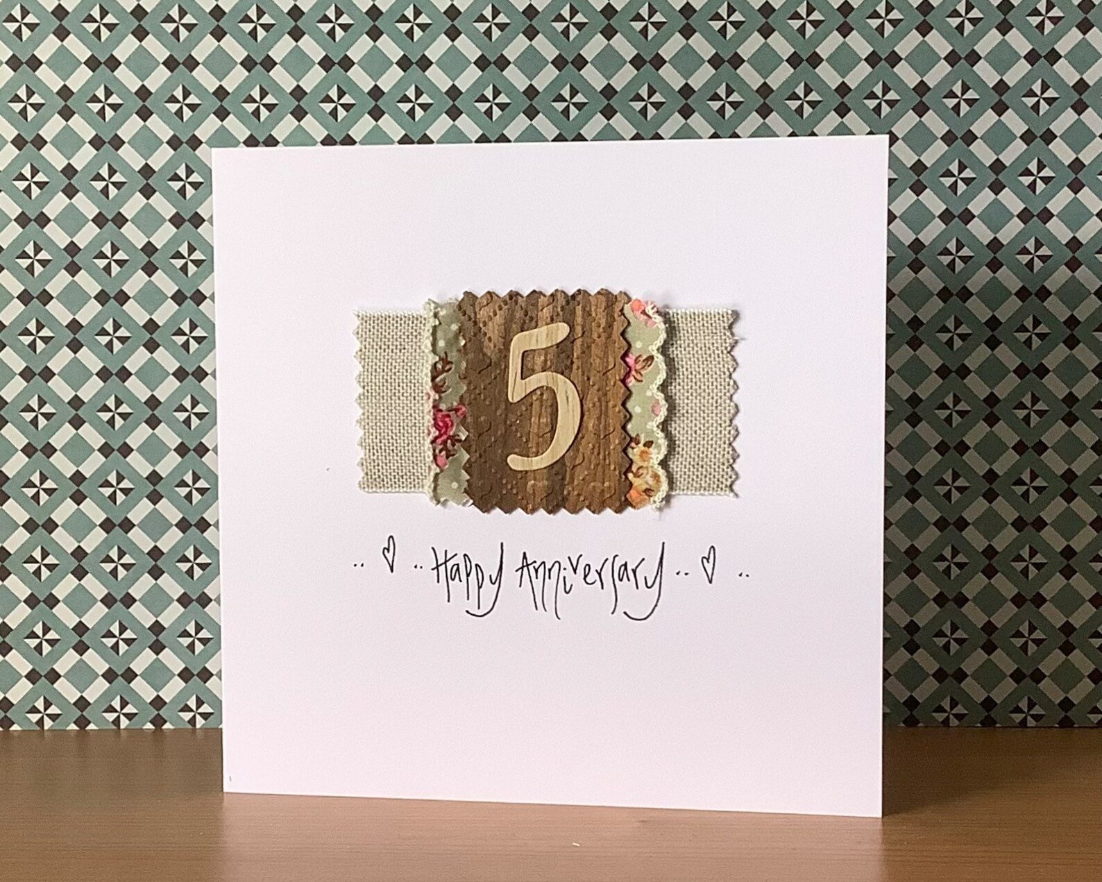 5th Anniversary Card Wood for 5 Years Together - Etsy UK