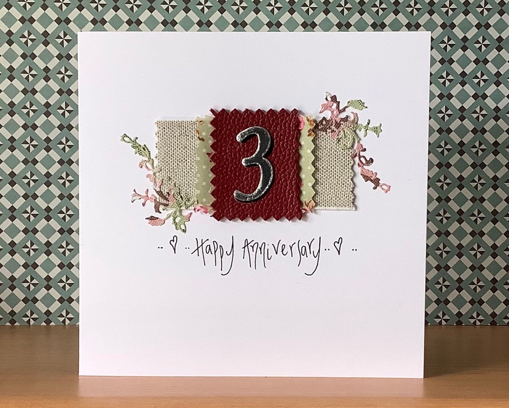 3rd Anniversary Cards Leather for 3 Years Together - Etsy 日本