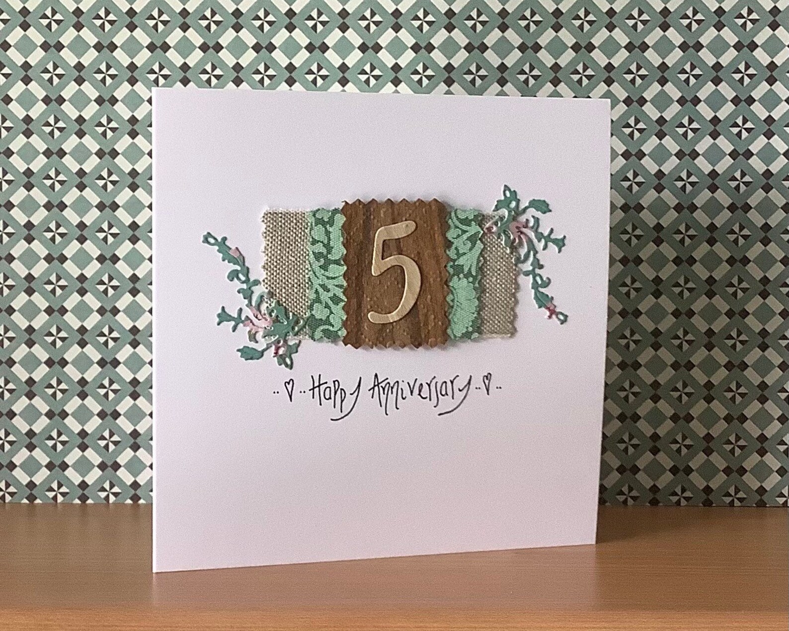 5th Anniversary Card Wood for 5 Years Together | Etsy UK
