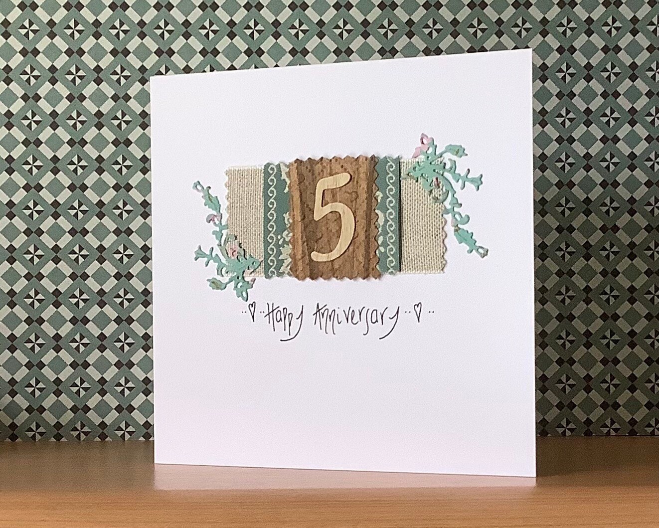 5th Anniversary Card Wood for 5 Years Together | Etsy