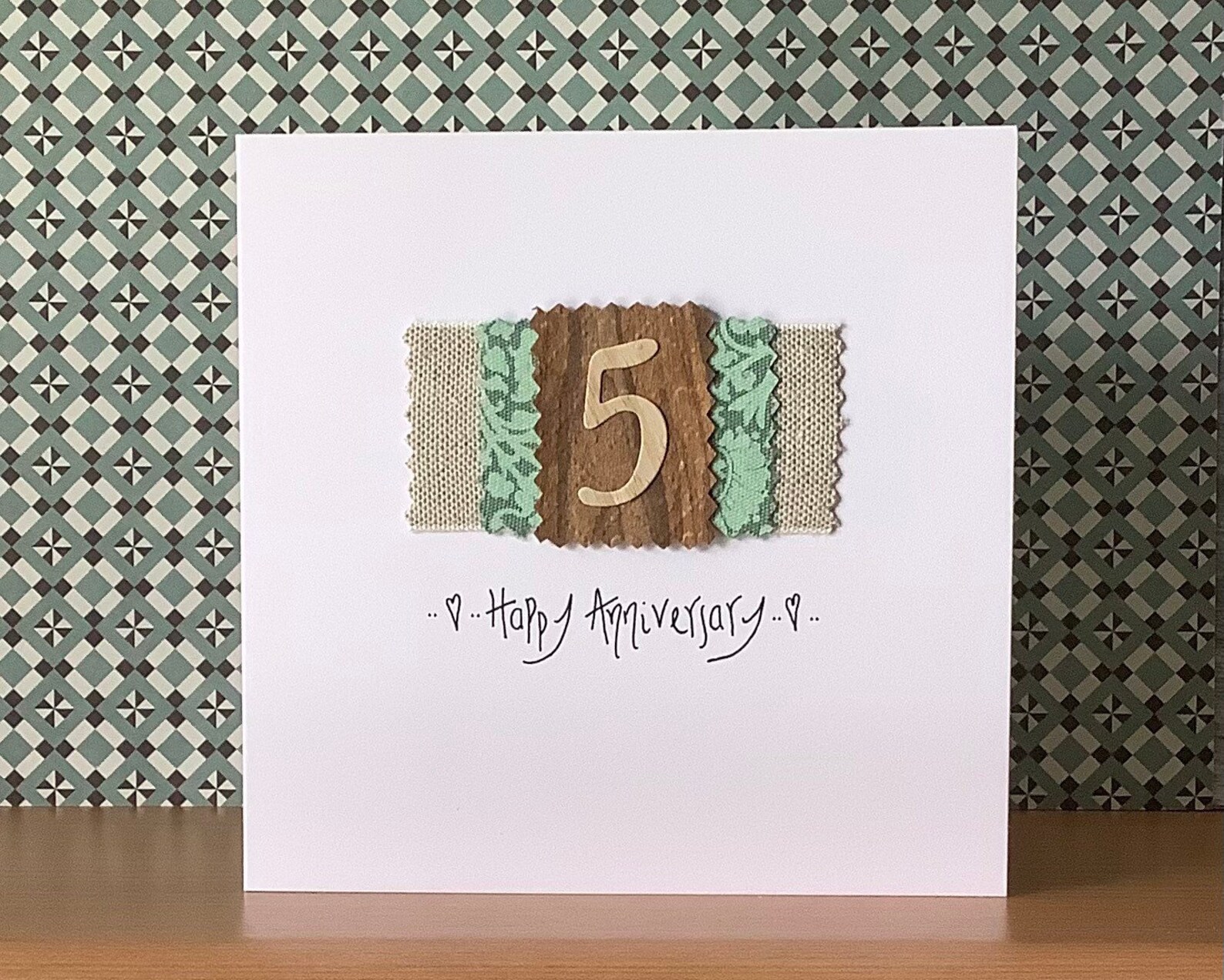 5th Anniversary Card Wood for 5 Years Together | Etsy UK