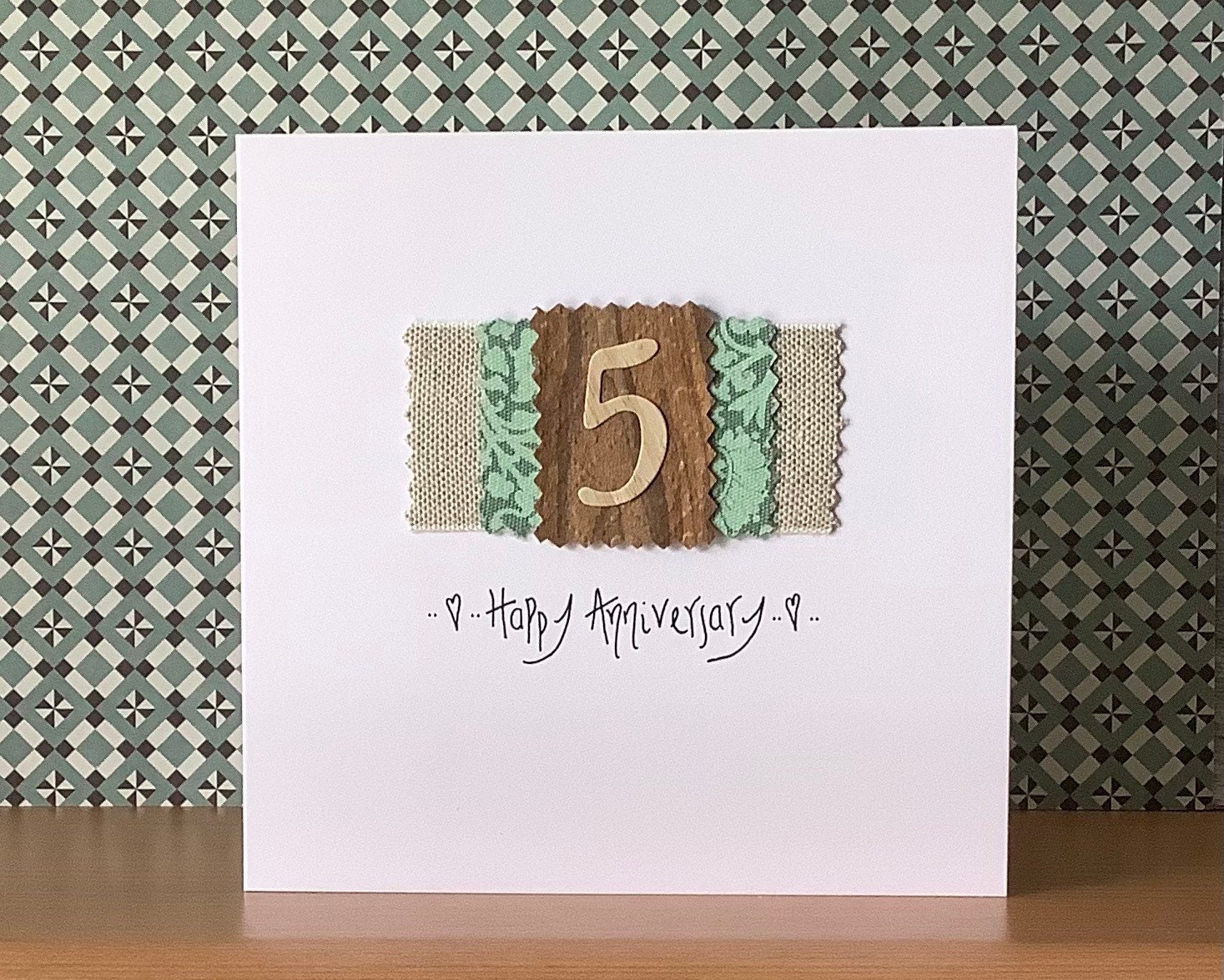 5th Anniversary Card Wood for 5 Years Together | Etsy UK