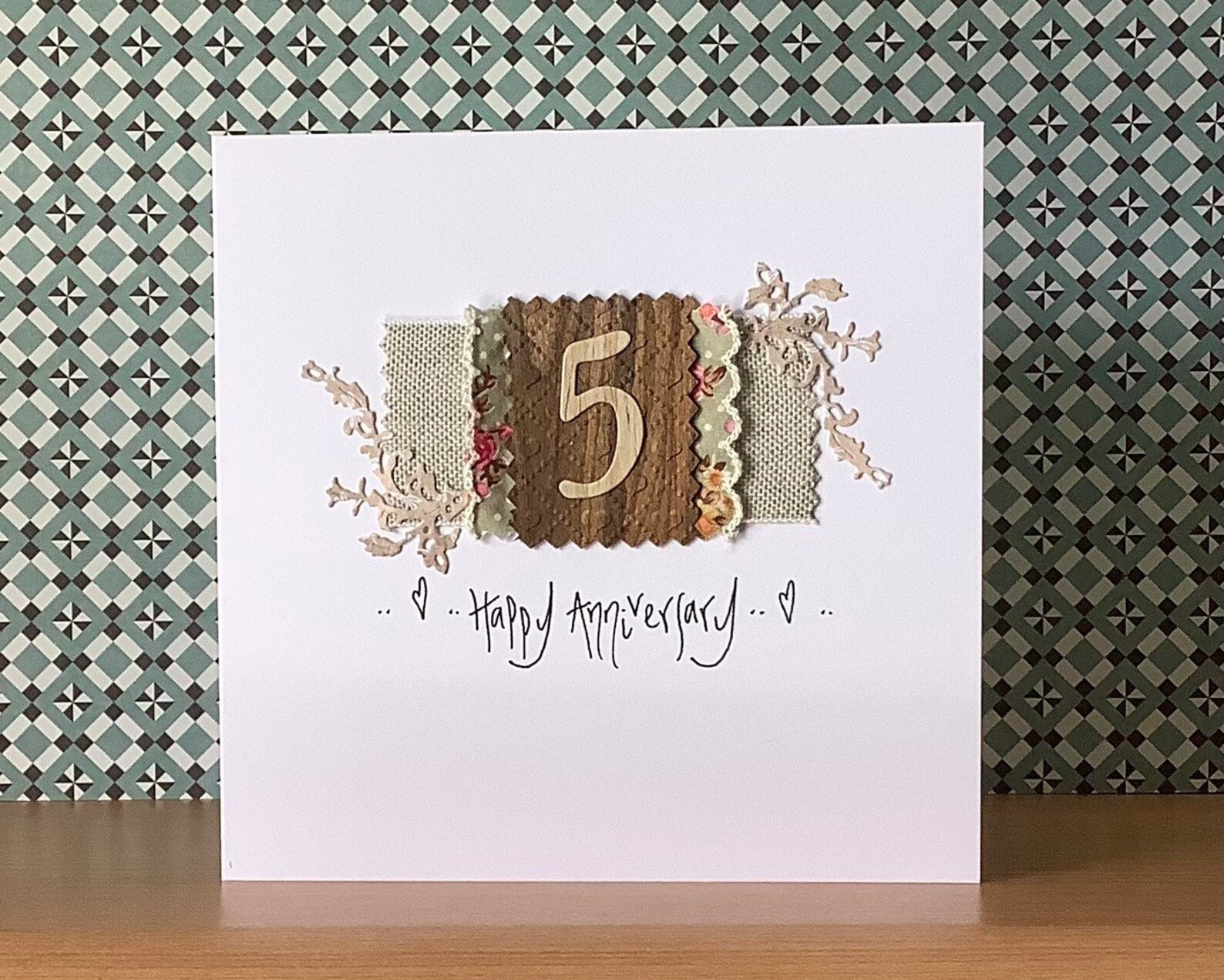 5th Anniversary Card Wood for 5 Years Together - Etsy UK