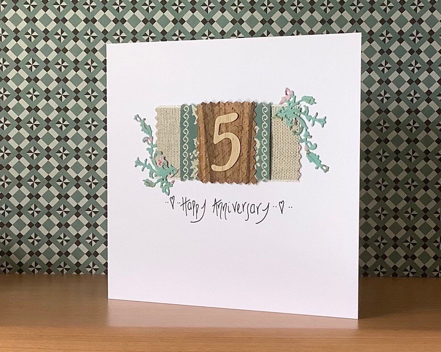 5th Anniversary Card Wood for 5 Years Together | Etsy