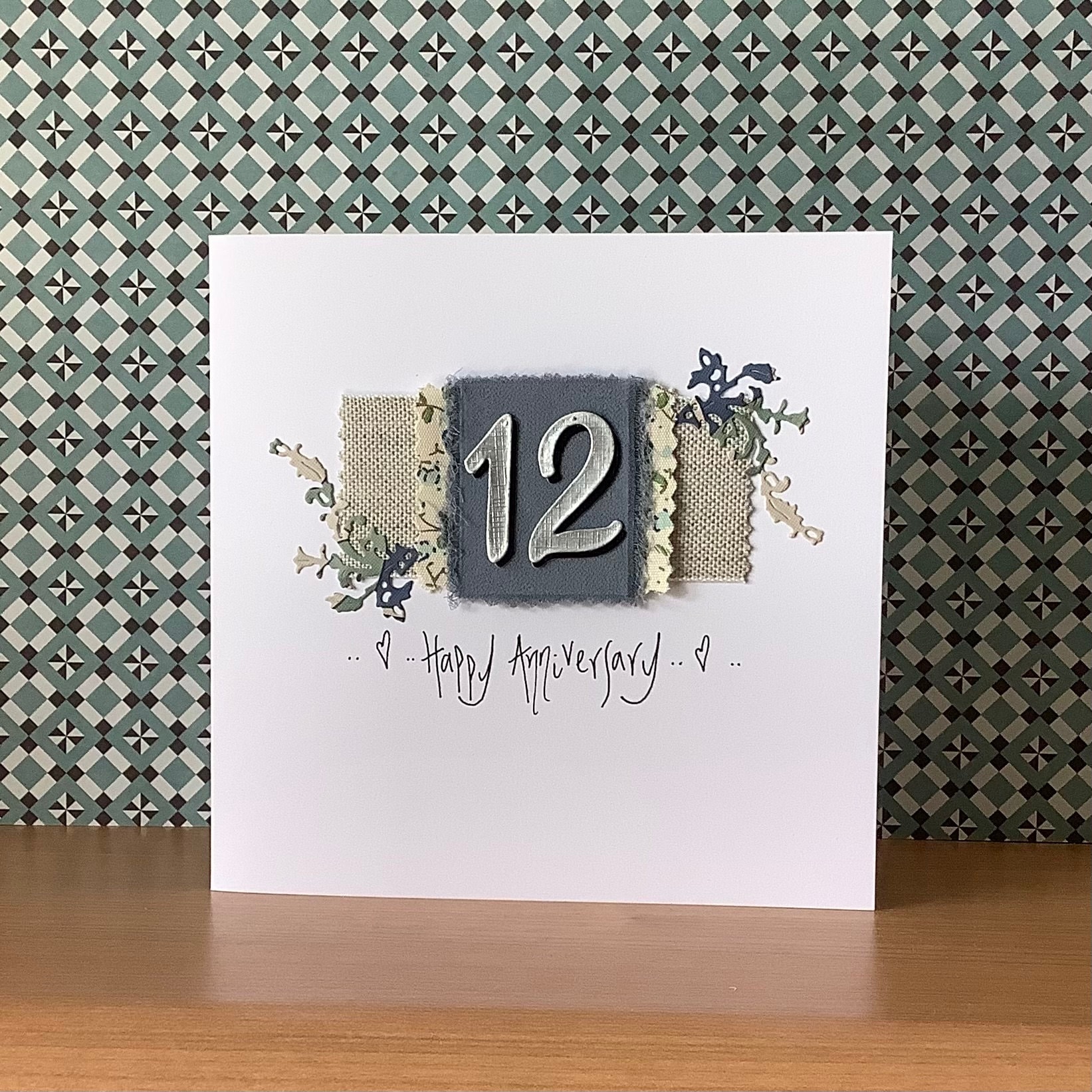 12th Anniversary Card Silk for 12 Years Together - Etsy UK