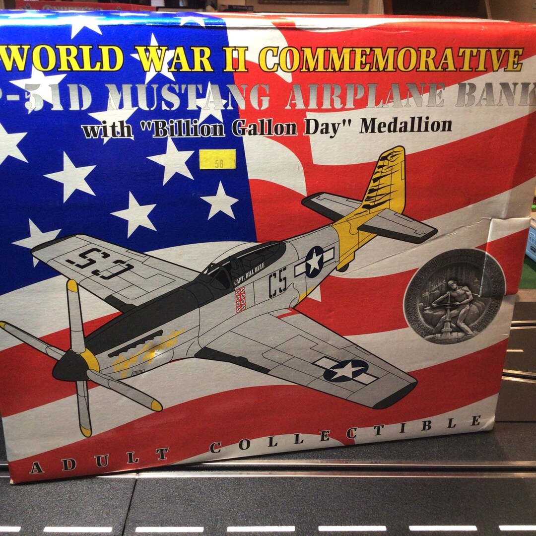 Spec Cast P-51D Plane Bank With Commemorative Medallion - Etsy