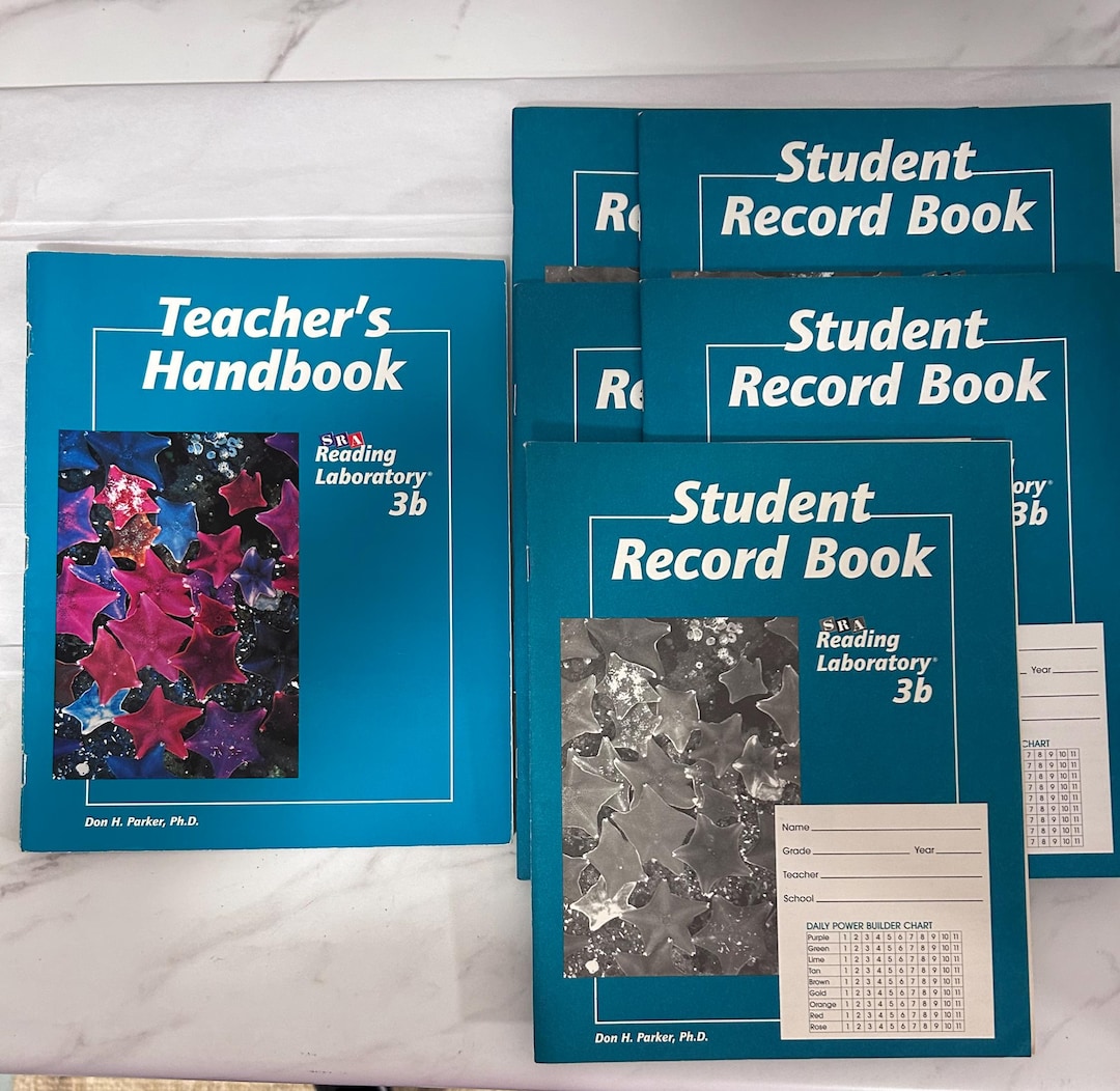 SRA Reading Laboratory 3B Parker Teacher Handbook Student Record Books ...