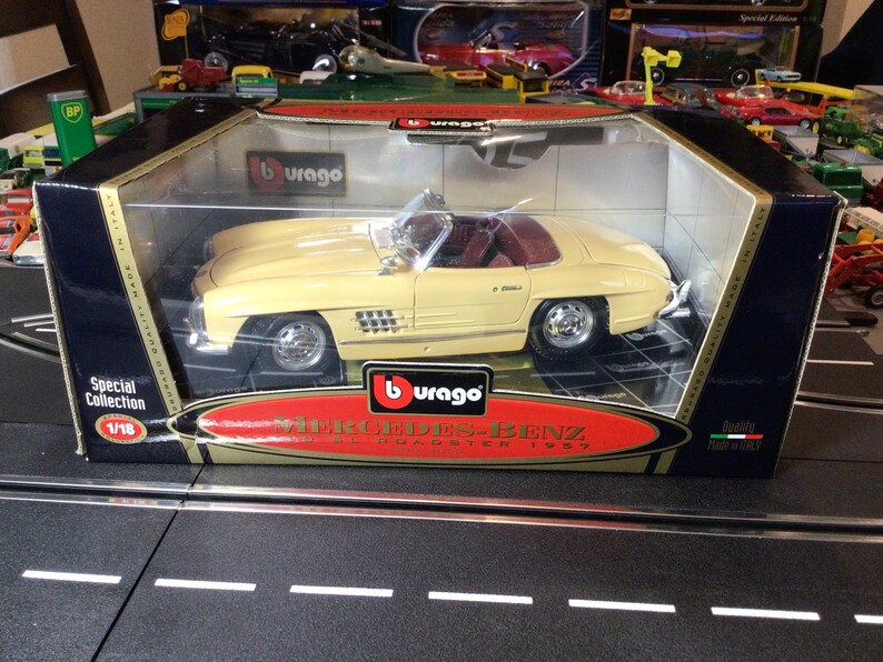 Burago Special Collection Diecast 1957 Beige Mercedes Benz 300 SL ...