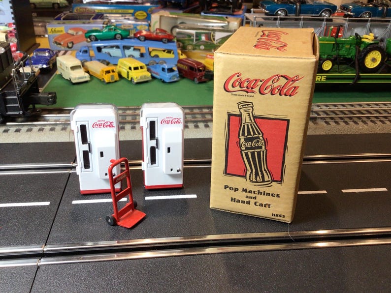 ERTL Diecast Two Coca Cola Pop Machines and One Hand Cart - Etsy