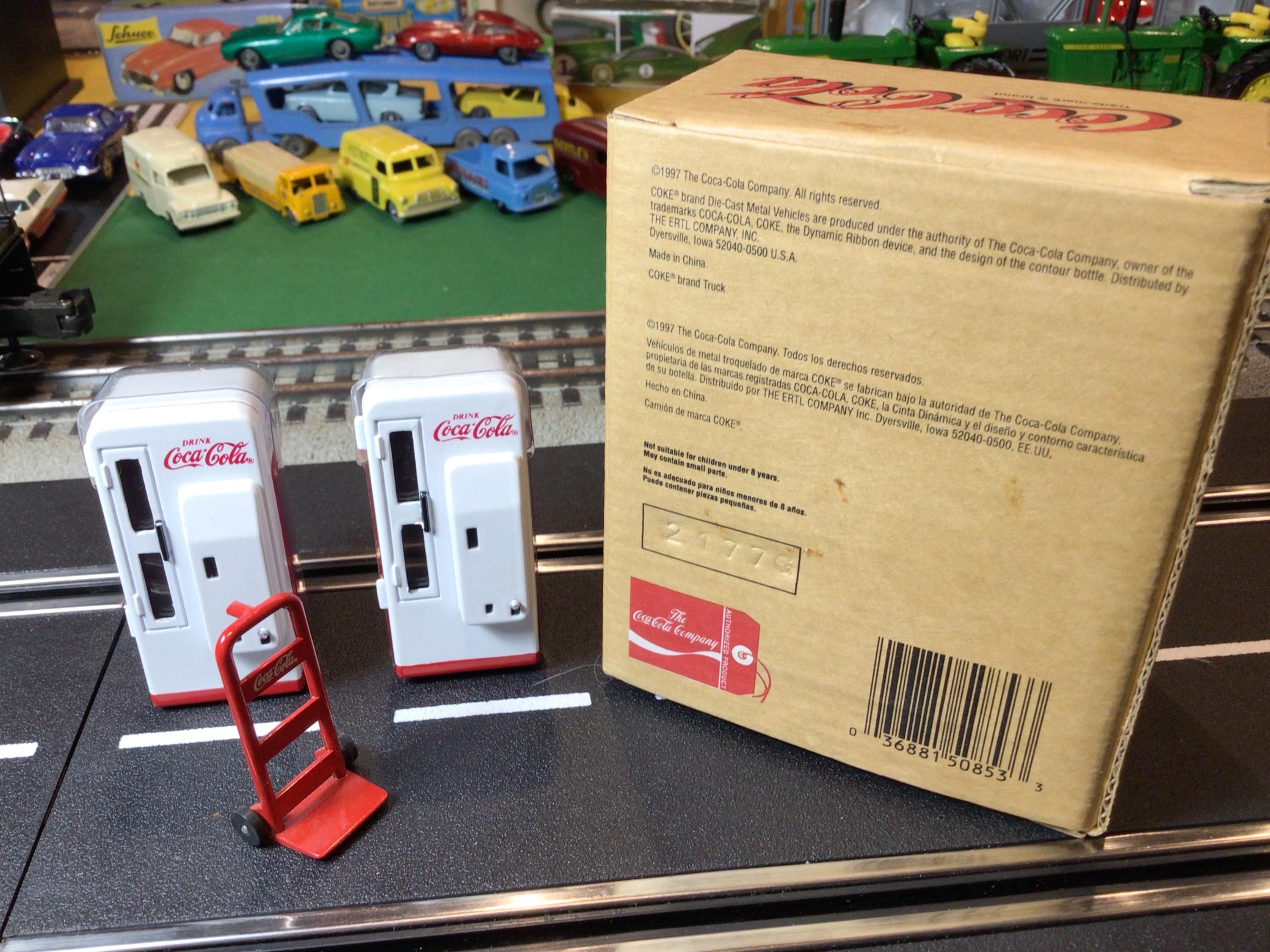 ERTL Diecast Two Coca Cola Pop Machines and One Hand Cart - Etsy