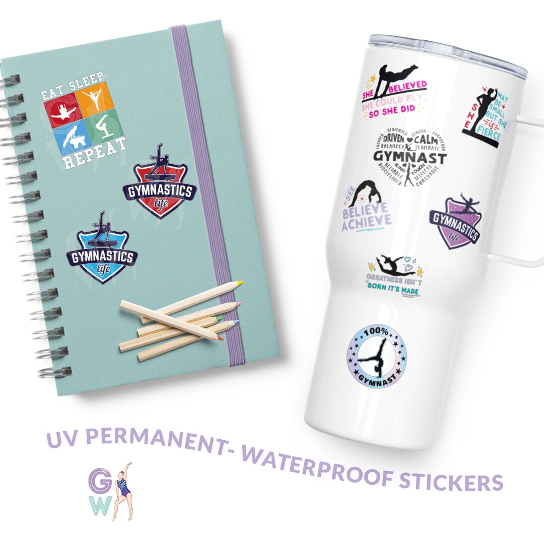 Gymnastics Waterproof Stickers, UV-DTF Stickers, Gymnastics Stickers ...