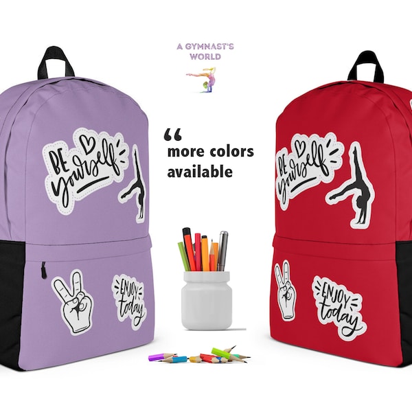 Gymnastics Backpack, Gymnastics School Bag, Gymnastics Gift, Gymnastics ...