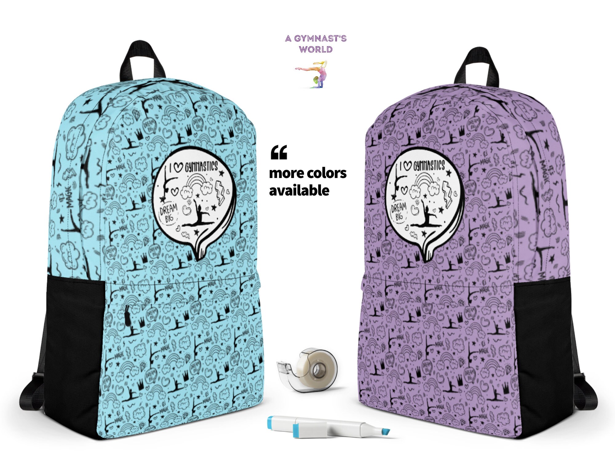 Gymnastics Backpack Gymnastics School Bag Gymnastics Gift - Etsy