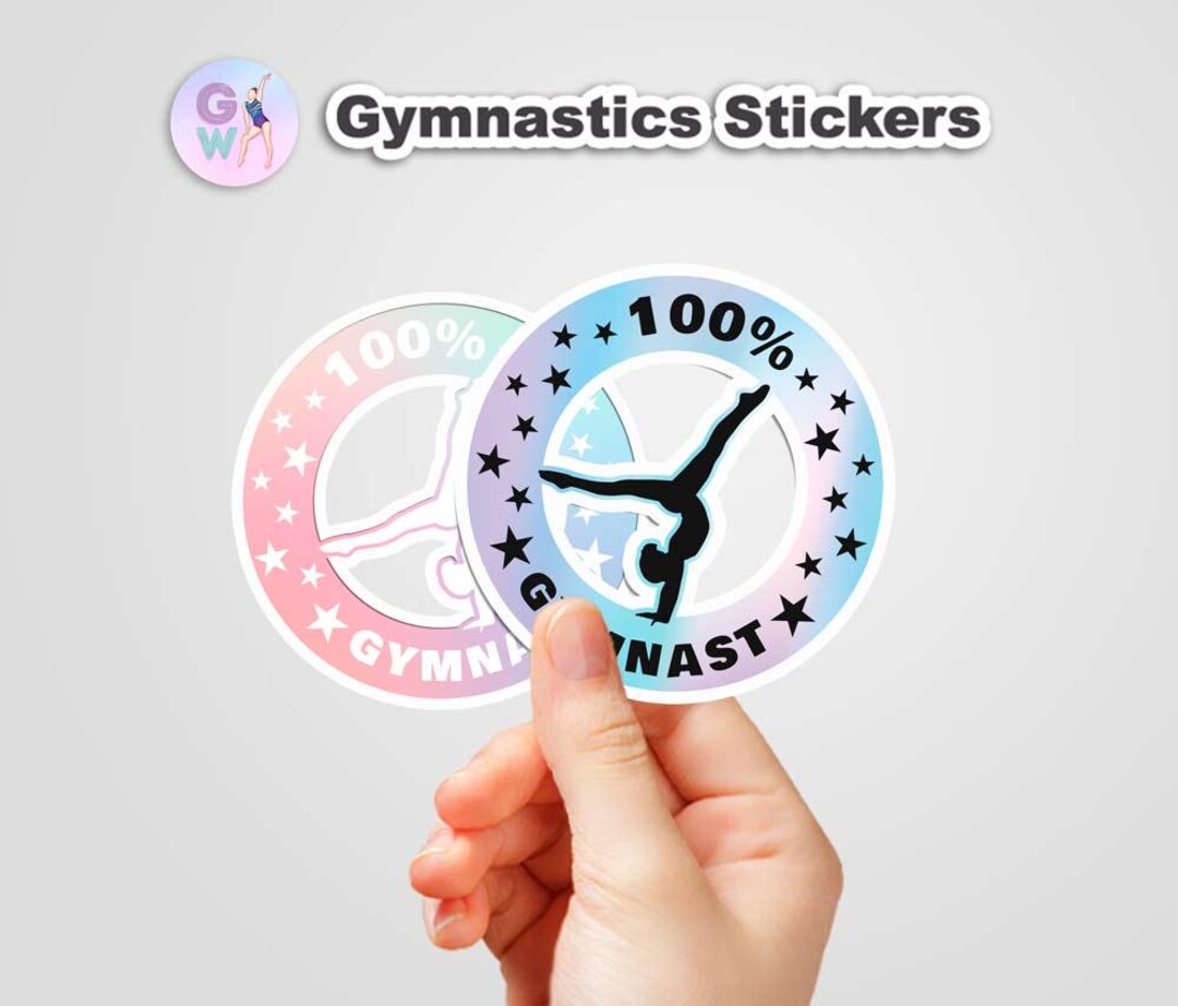 Gymnastics Sticker, Gymnastics Decal, Kiss-cut Stickers, Gymnastics ...