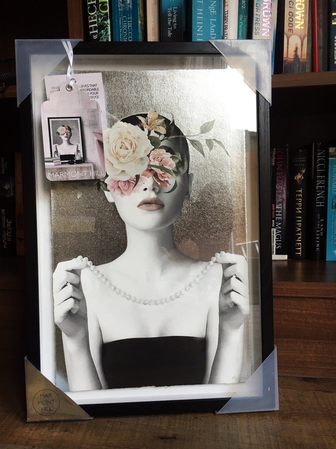 Figurative Fashion Floral Crown Woman Portrait Marmont Hill on Silver ...