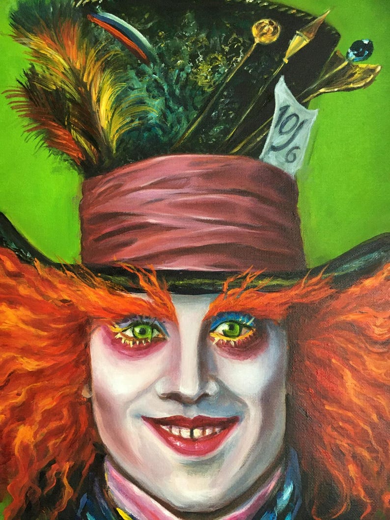 The Mad Hatter. Alice in Wonderland Original Oil Painting 60 Cm ...