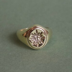 Sol Heavy Oval Sun Face Engraved Intaglio Ring Seal Fob Signet Ring ...