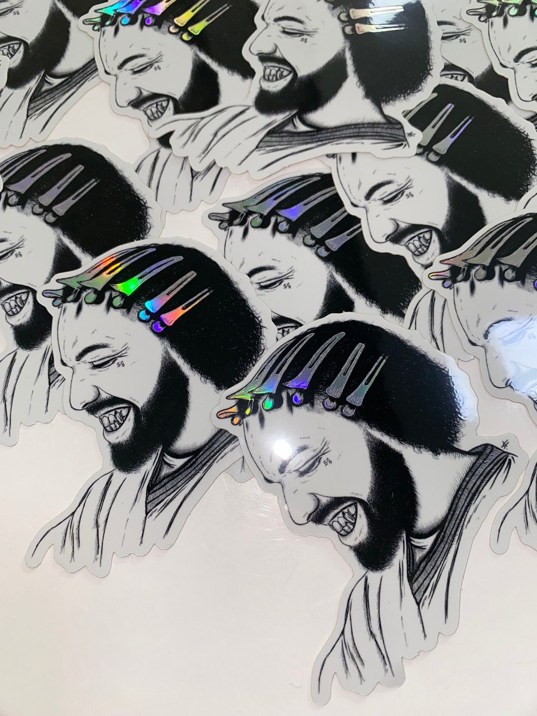 Drake Glossy and Holographic Vinyl Stickers - Etsy
