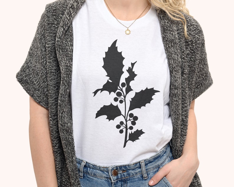 Holly Silhouette Svg and Png Bundle, Holly, Cricut, Cutfile, Flower ...