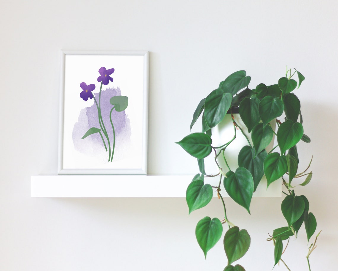 Violet Silhouette Svg and Png Bundle, Violet Svg, Floral Svg, Cricut ...