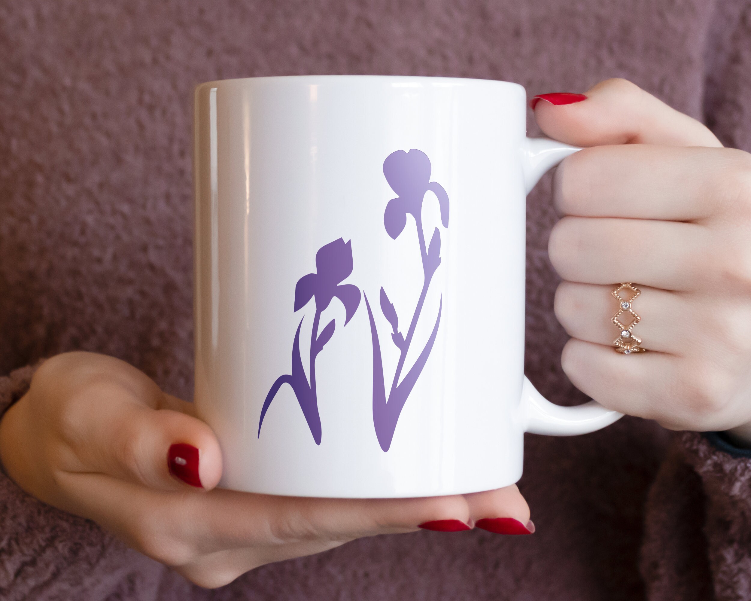 Iris Silhouette Svg Bundle, Iris Svg, Floral Svg, Cricut, Lasercut File ...