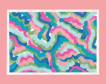 Abstract Painting A4 Paper - Etsy