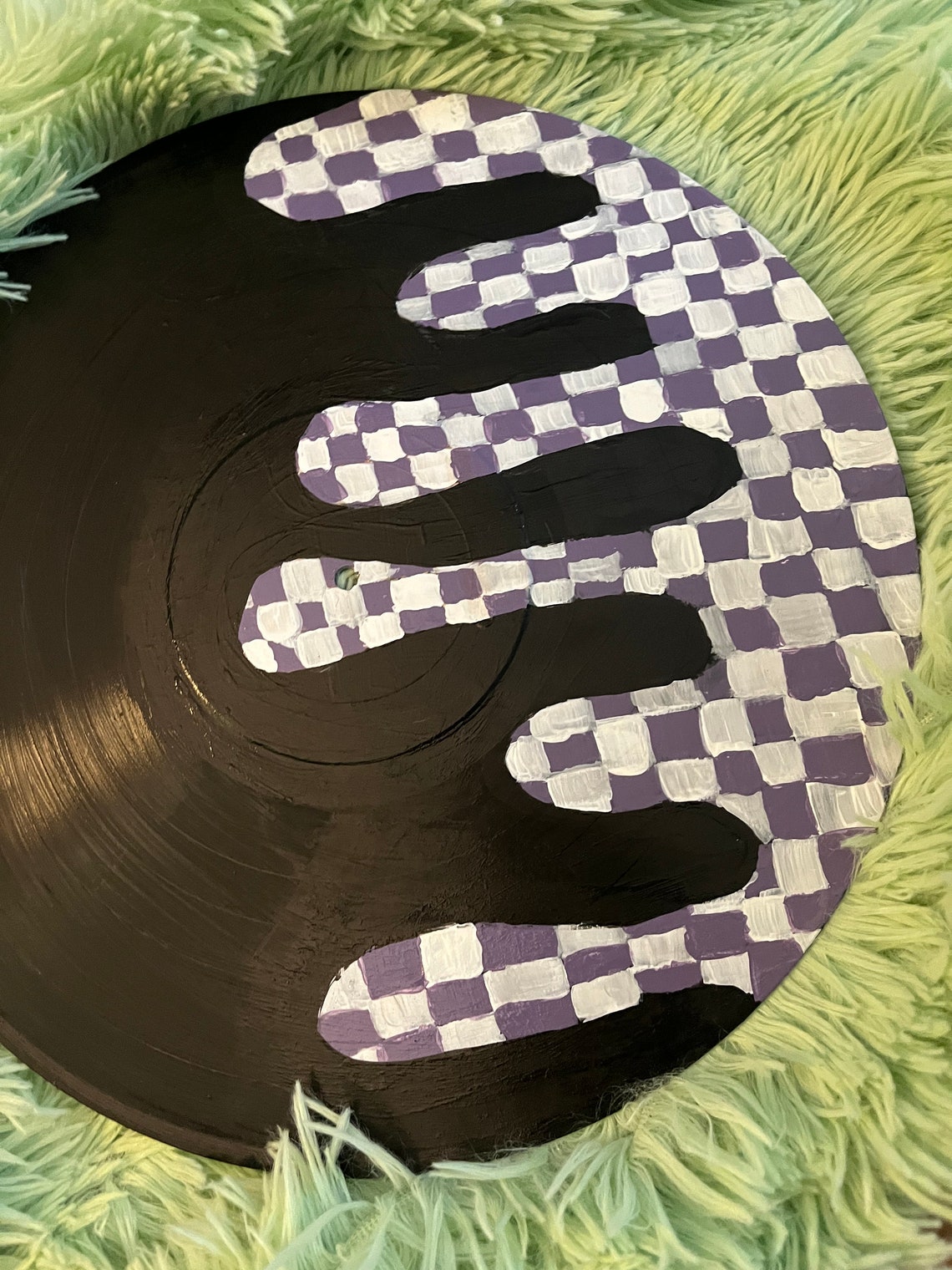 Funky Drip Painted Vinyl Record - Etsy