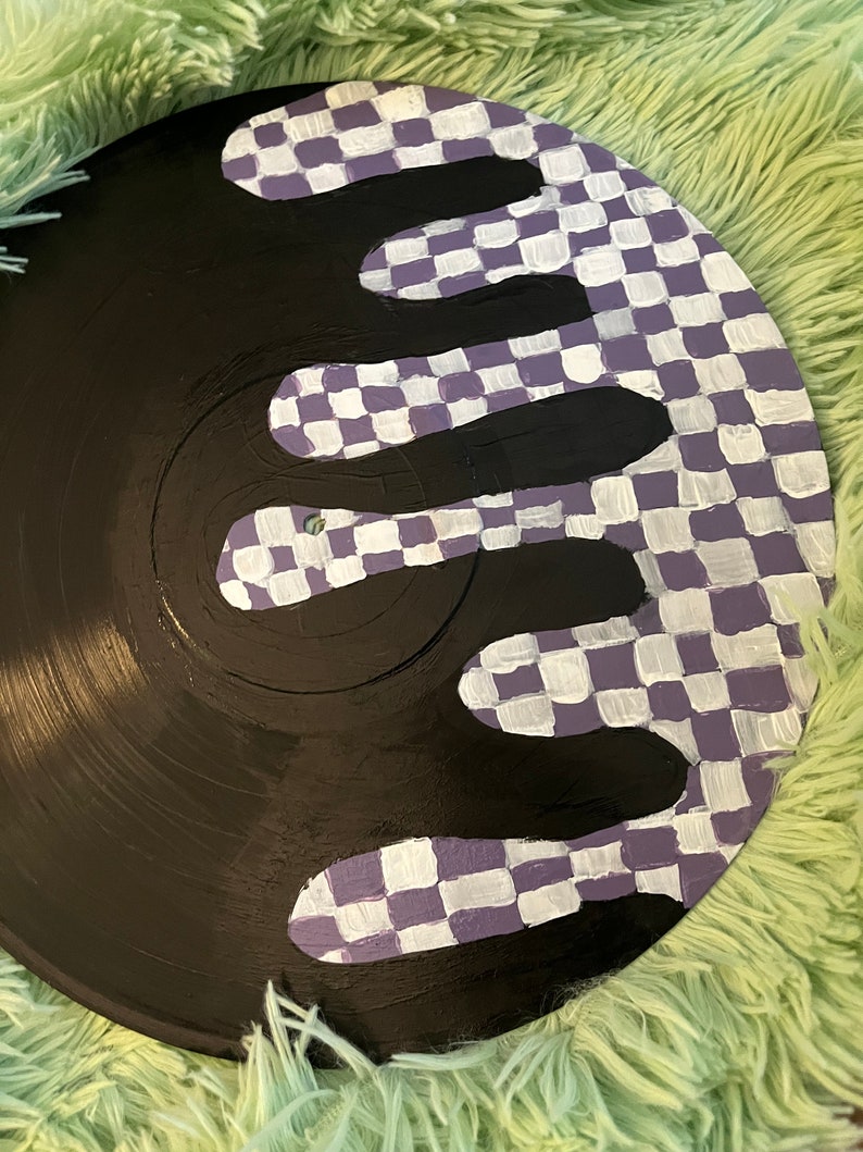 Funky Drip Painted Vinyl Record - Etsy