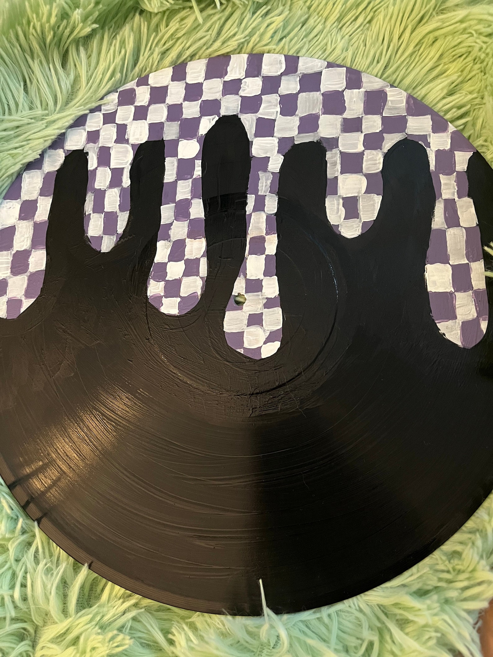 Funky Drip Painted Vinyl Record - Etsy
